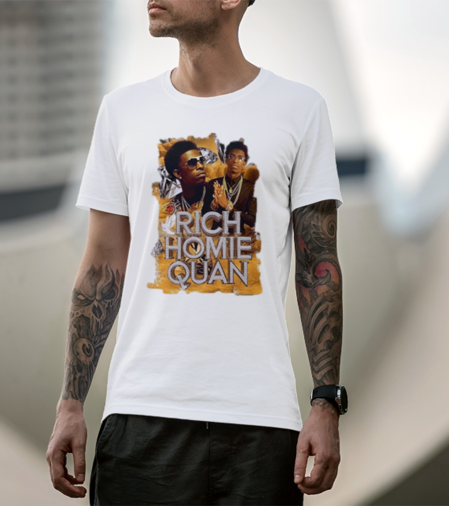 Rich Homie Quan Vintage Style Graphic Collage T-Shirt