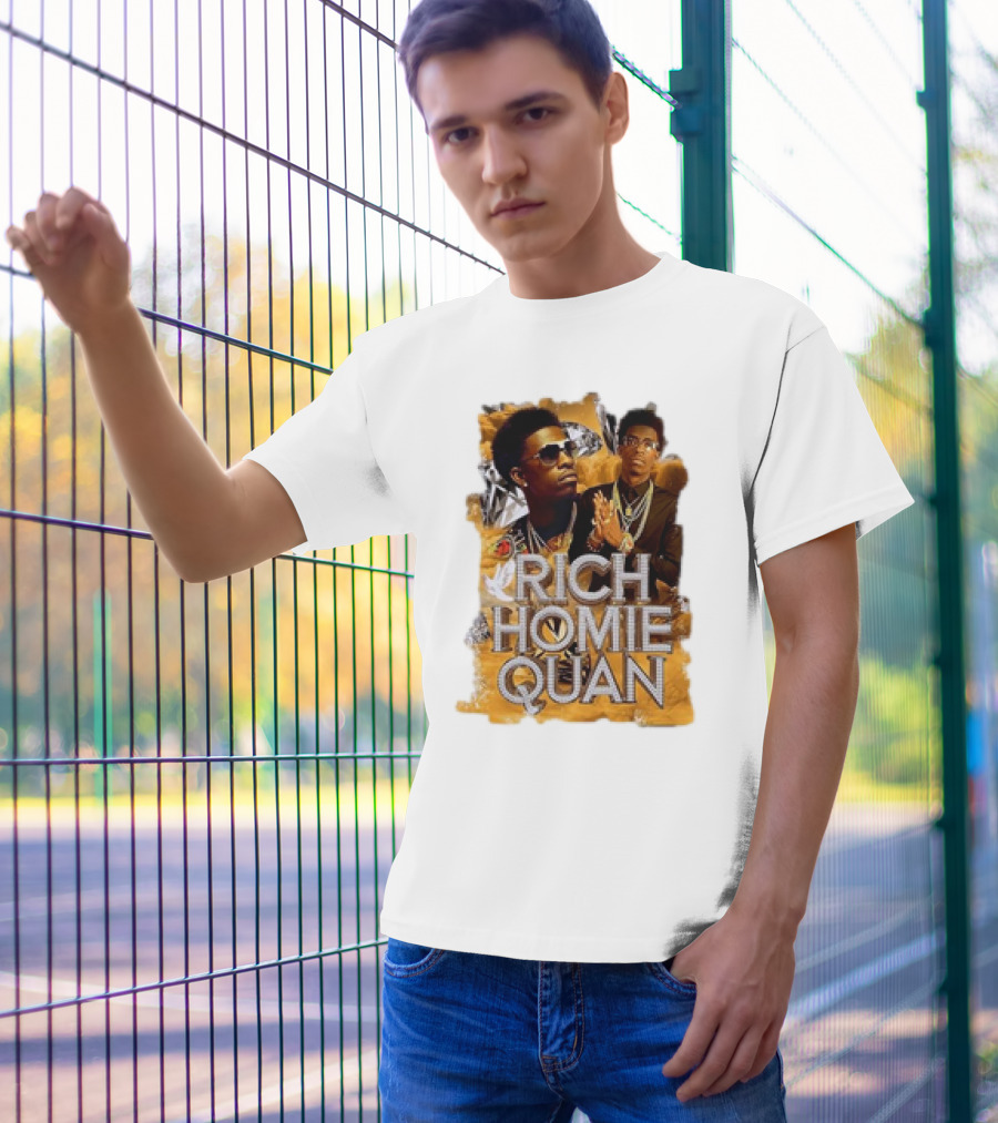 Rich Homie Quan Vintage Style Graphic Collage T-Shirt