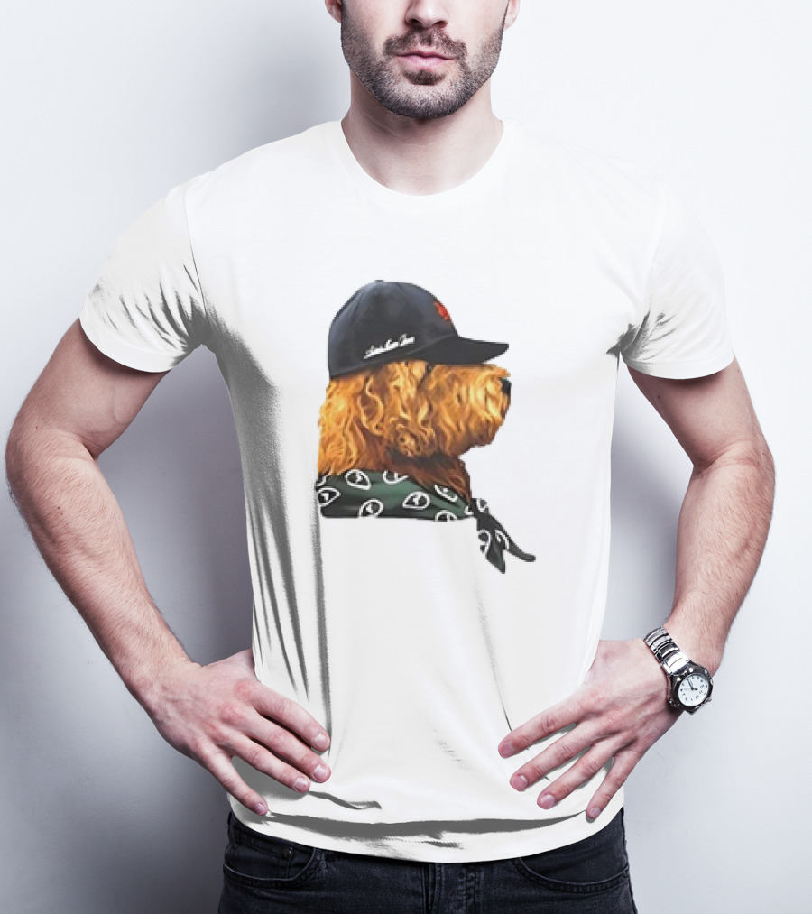 Aime Leon Dore Buddy Dog Wearing Cap And Scarf T-Shirt
