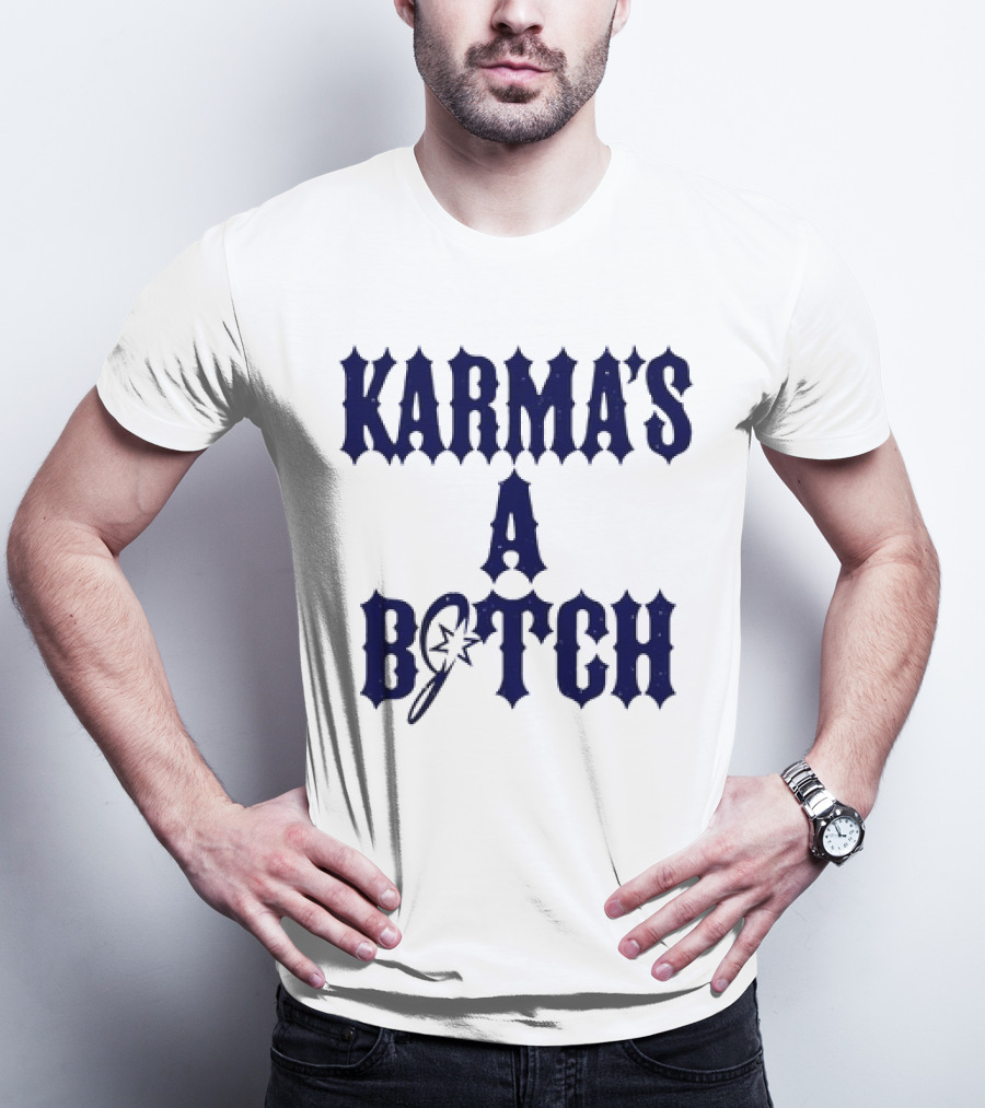 Karma's A Bitch Magic Wand Stars T-Shirt