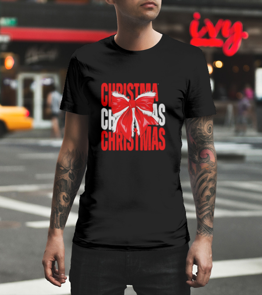 Christmas Santa Claus Bow T-Shirt