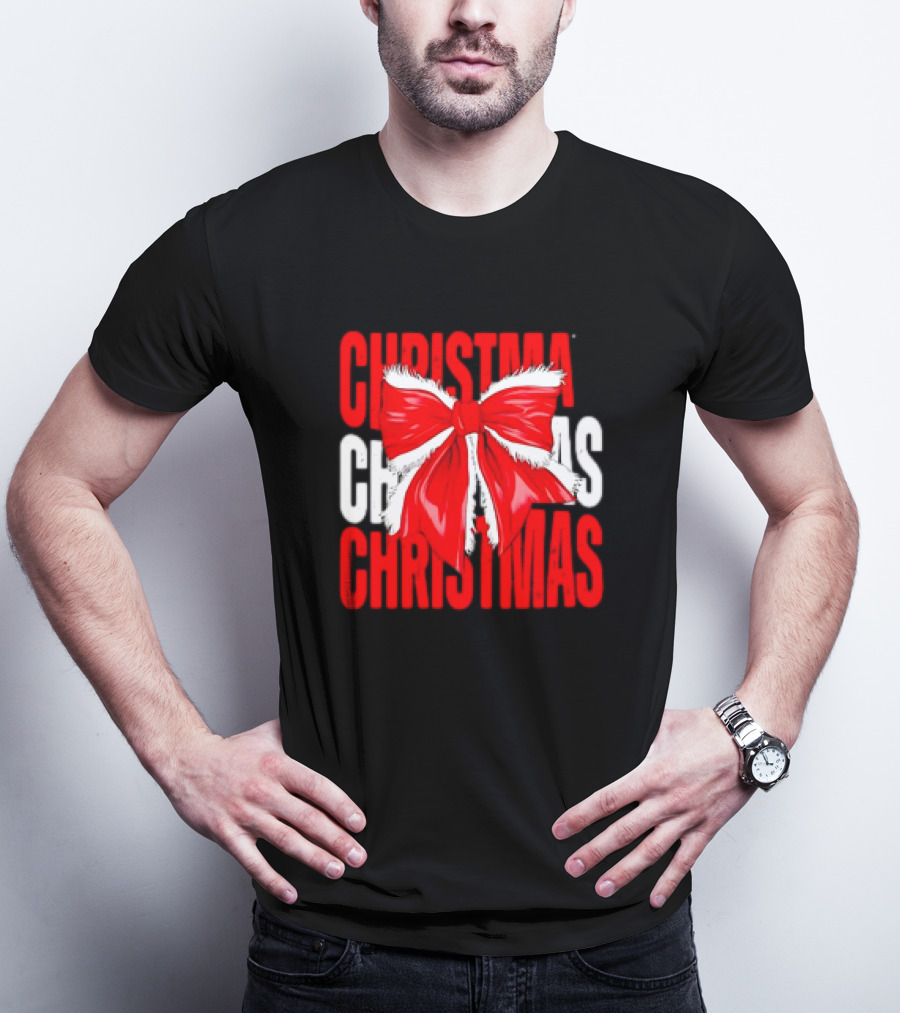Christmas Santa Claus Bow T-Shirt