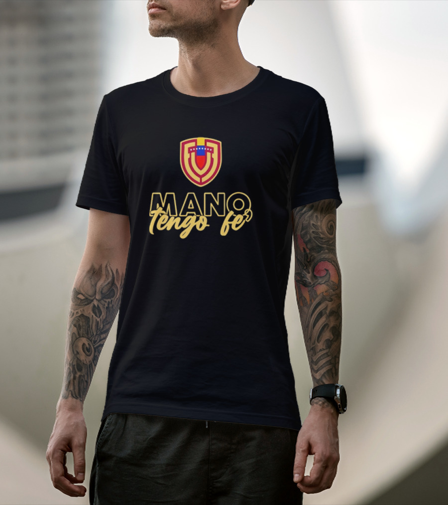 MANO TENGO FE Venezuela Football Team Logo Crest T-Shirt
