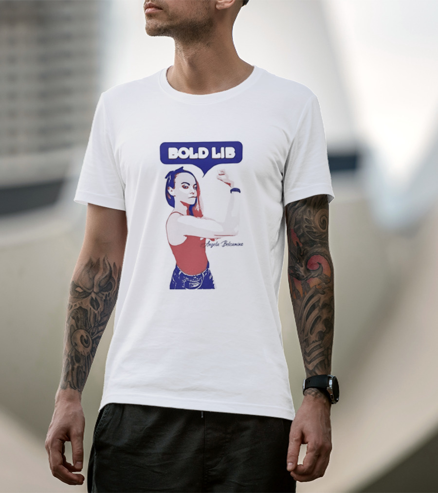 Bold Lib Angela Belcamino Retro Style Empowerment T-Shirt