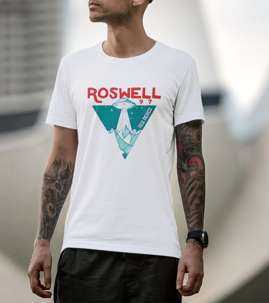 Roswell New Mexico 97 UFO Beam Flying Saucer Abduction T-Shirt