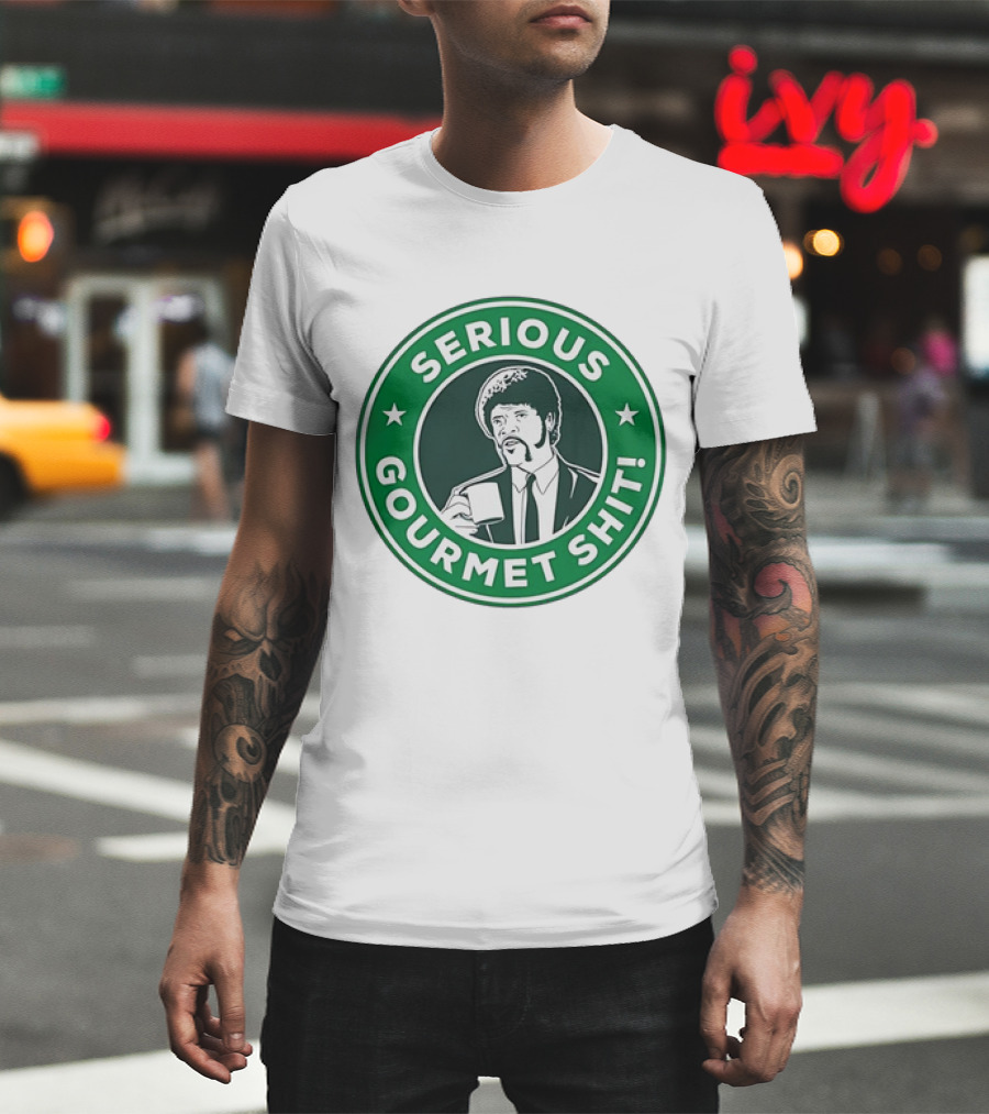 Serious Gourmet Shit Funny Logo Coffee Circle T-Shirt