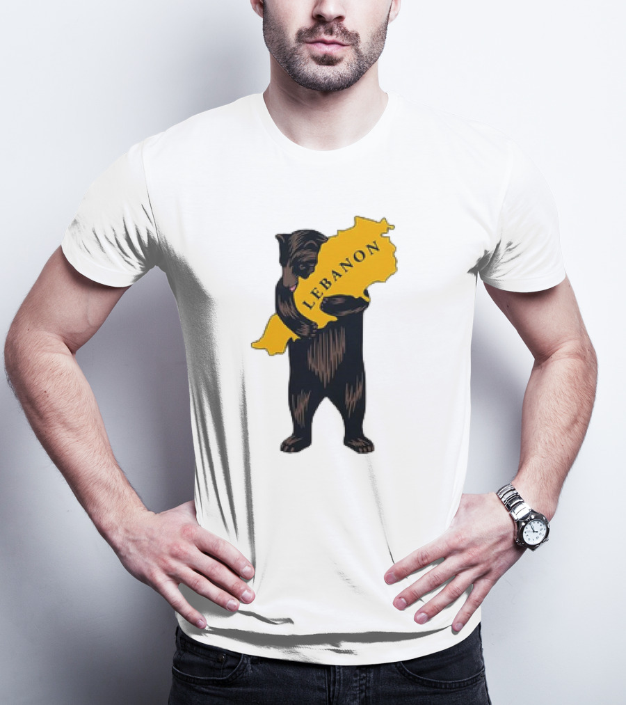 Bear Hugging Lebanon Map T-Shirt