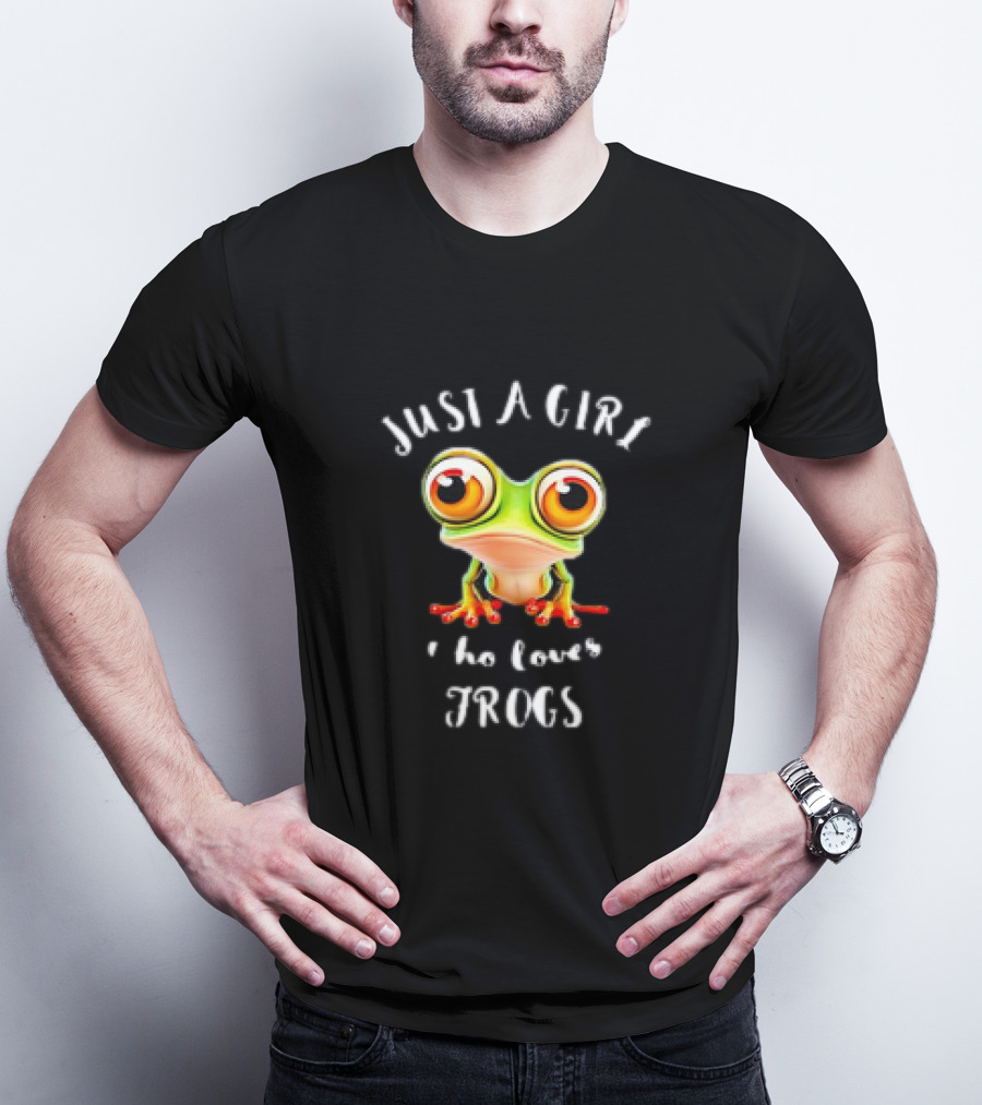 Just A Girl Who Loves Frogs Red Eyed Tree Frog Meme T-Shirt