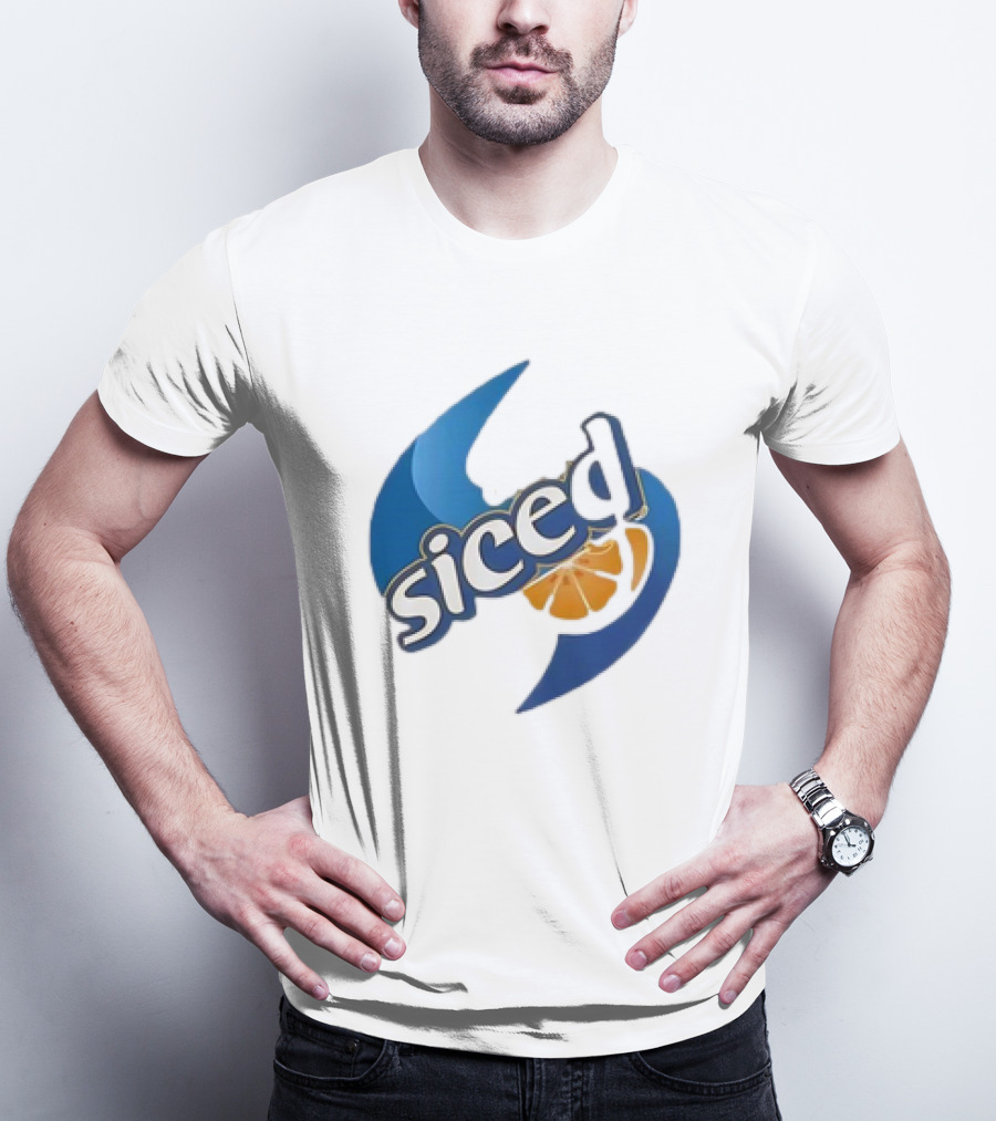 Orange Siced Hurricane Symbol Slice T-Shirt