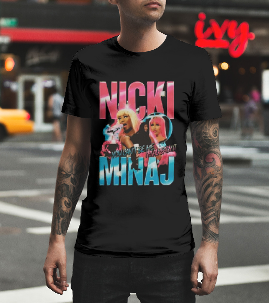 Nicki Minaj You Can't Fire Me I'm Already Lit Pink Friday 2 World Tour T-Shirt