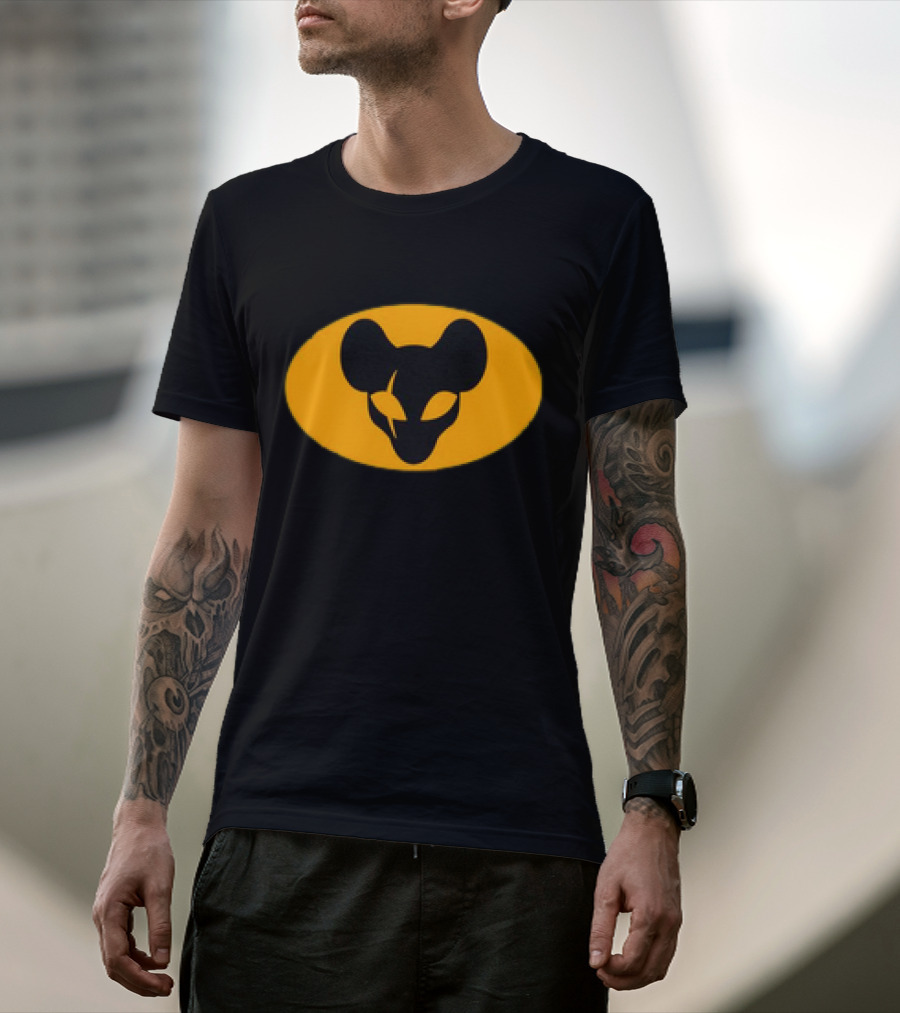 Retro Ratman Emblem Yellow Oval T-Shirt