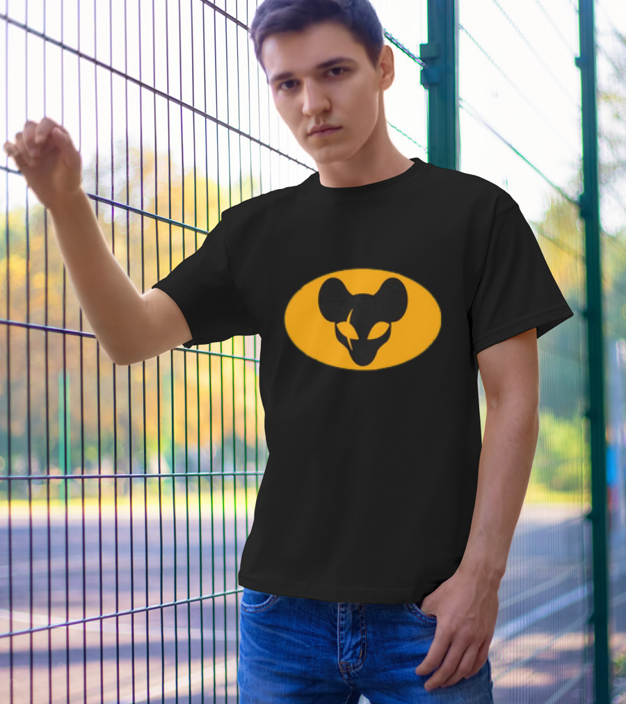 Retro Ratman Emblem Yellow Oval T-Shirt