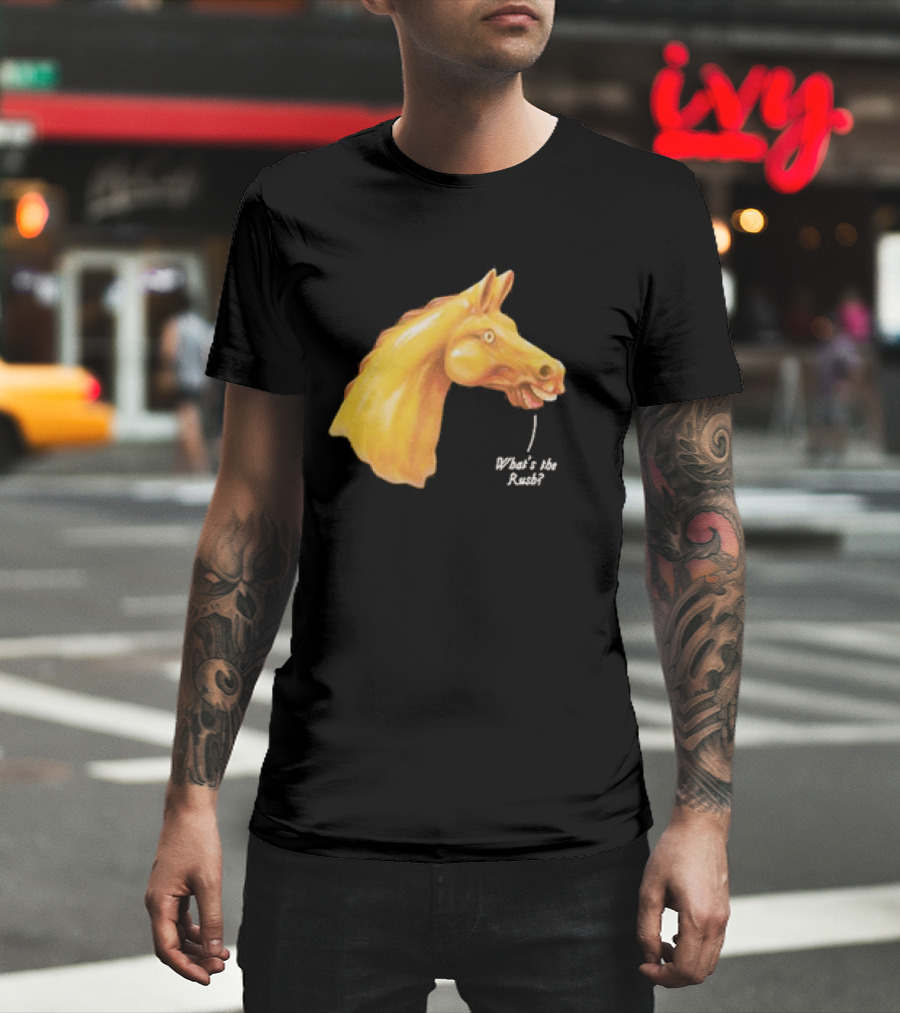We Live In Time Carousel Horse What's The Rush T-Shirt