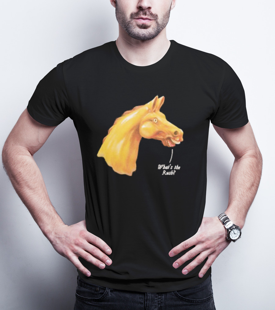 We Live In Time Carousel Horse What's The Rush T-Shirt