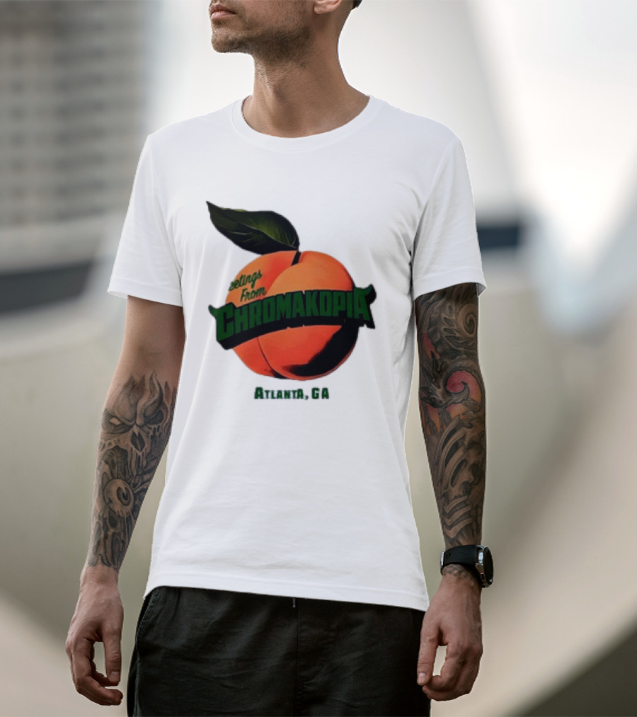 Greetings From Chromakopia Atlanta GA Peach T-Shirt