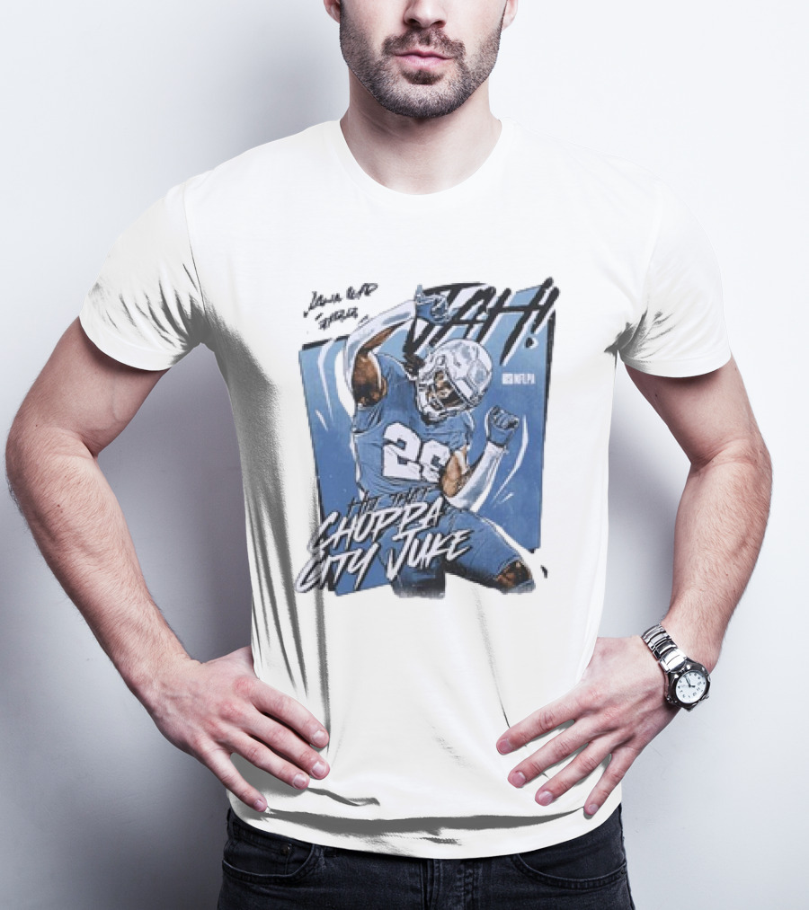 Jahmyr Gibbs Detroit Lions Choppa City Juke NFLPA 26 Football T-Shirt