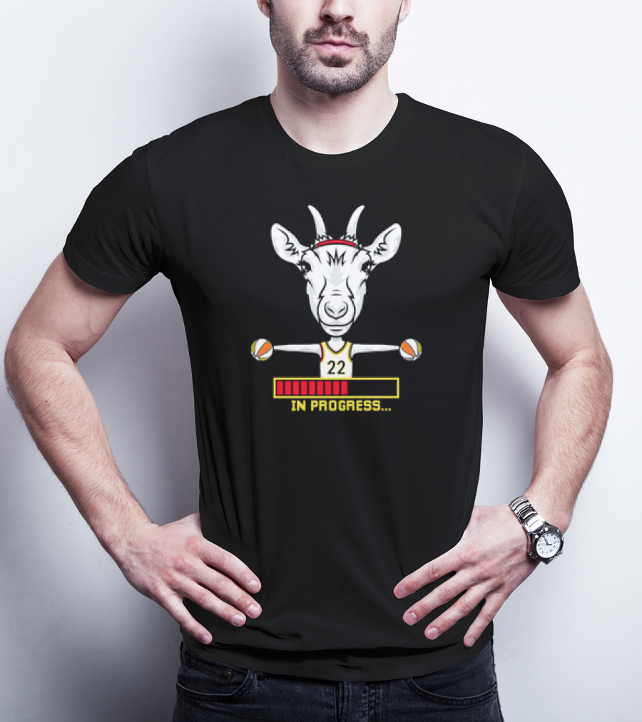 Caitlin Clark 22 Goat Basketball In Progress T-Shirt