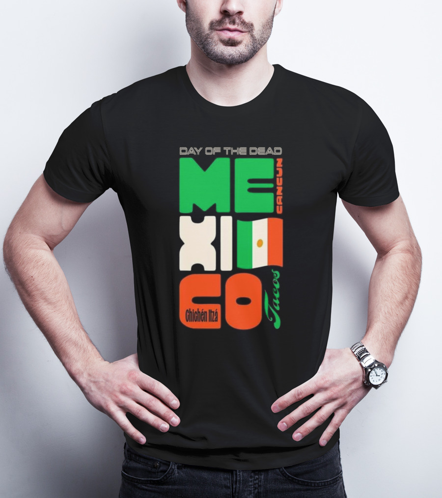 Day Of The Dead Mexico Cancun Tacos Chichén Itzá T-Shirt