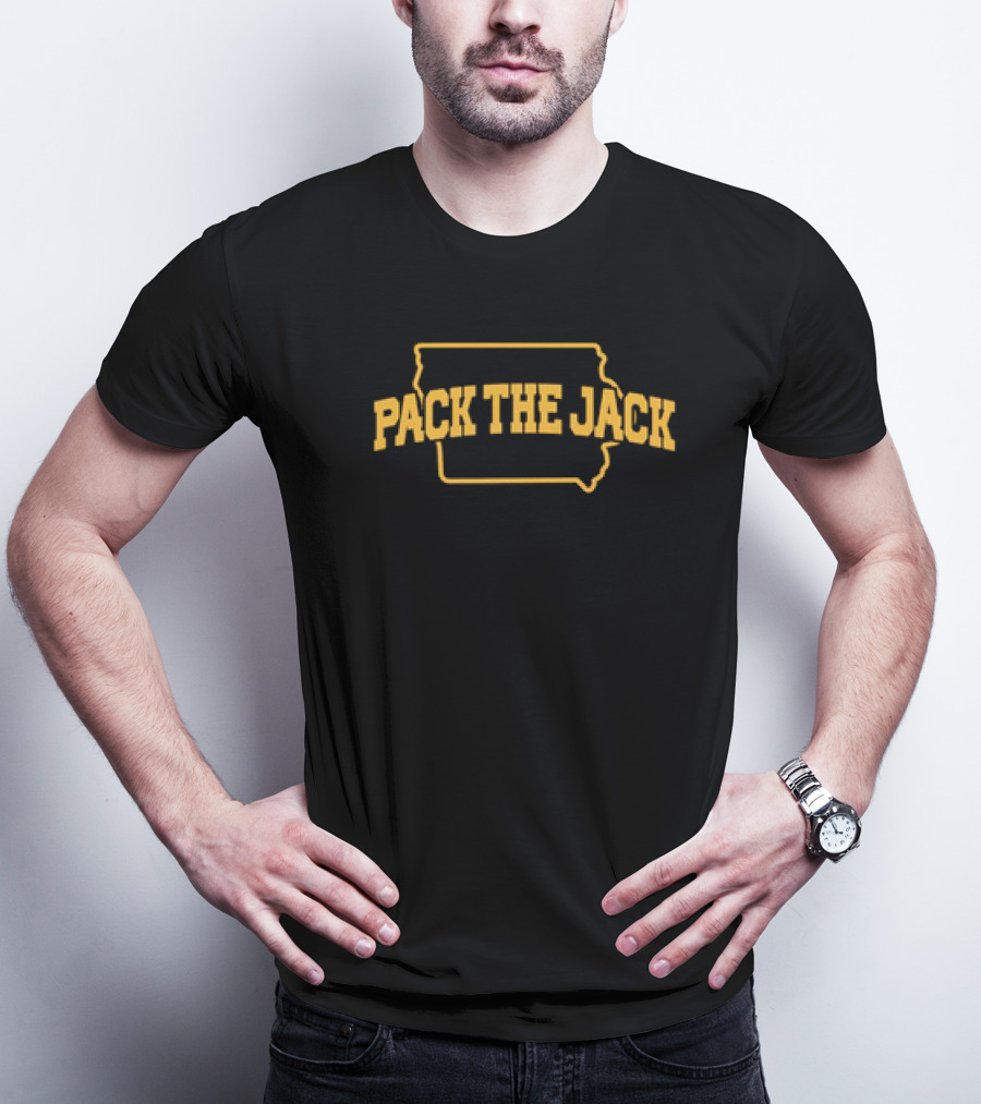 Pack The Jack Iowa Map Outline Cyclones T-Shirt