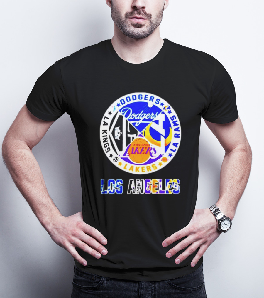 Dodgers Rams Lakers Kings Los Angeles City Sports T-Shirt