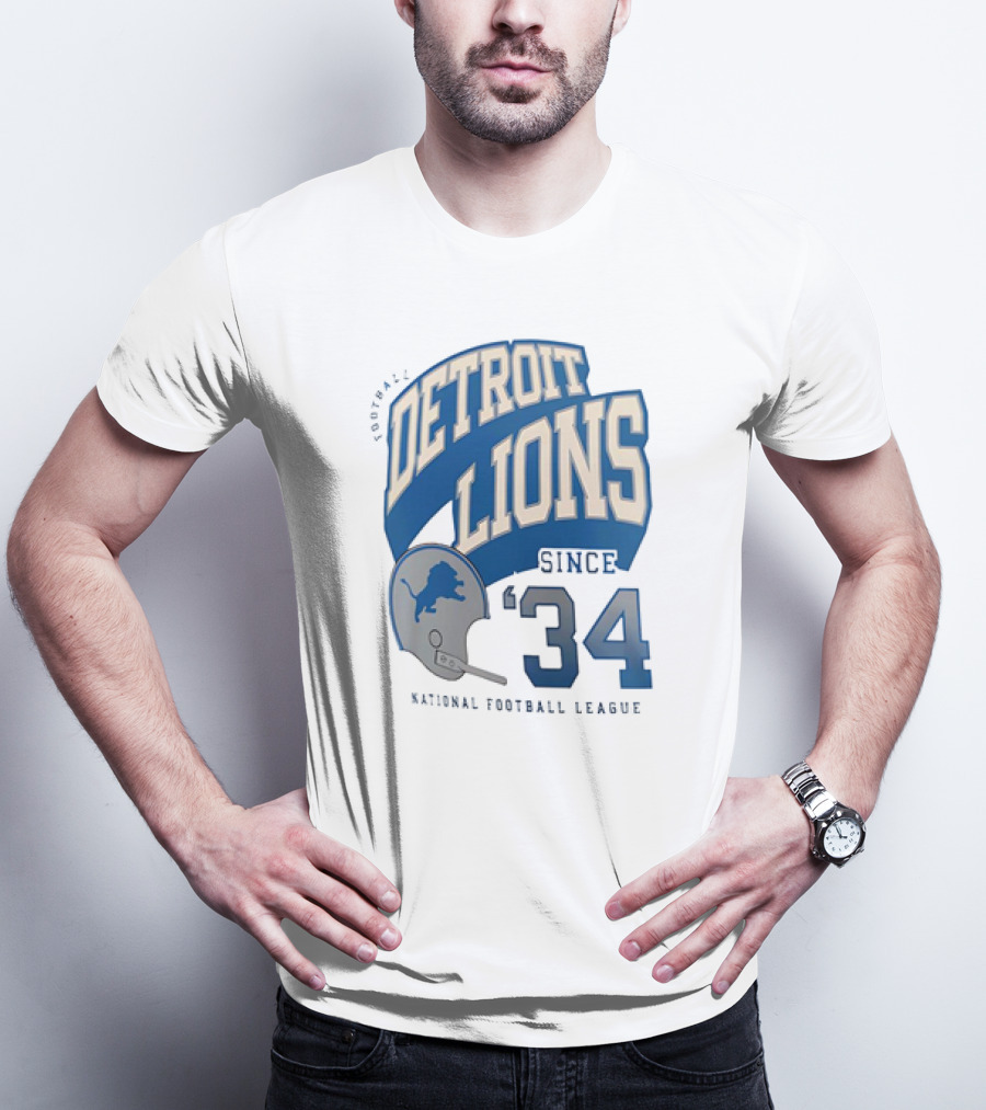 Detroit Lions Football NFL National Football League Since 34 T-Shirt
