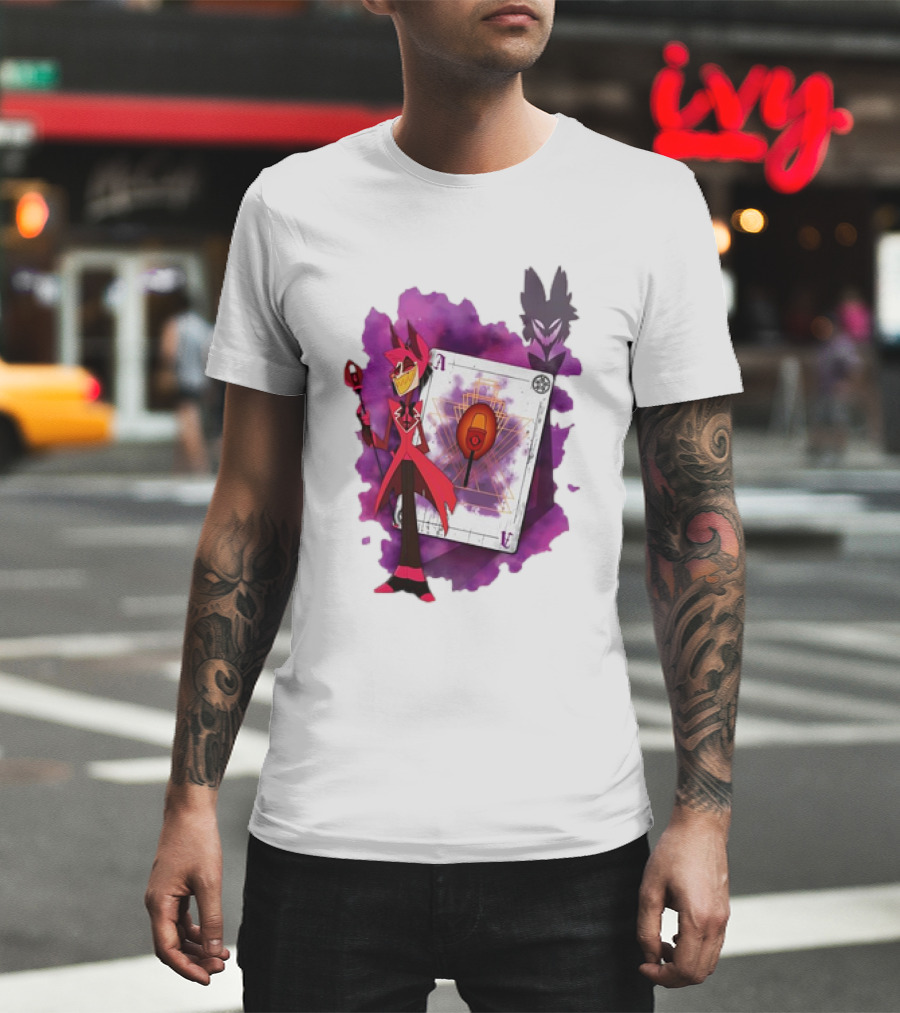 Lilac Ace In The Hole Hazbin Alastor T-Shirt
