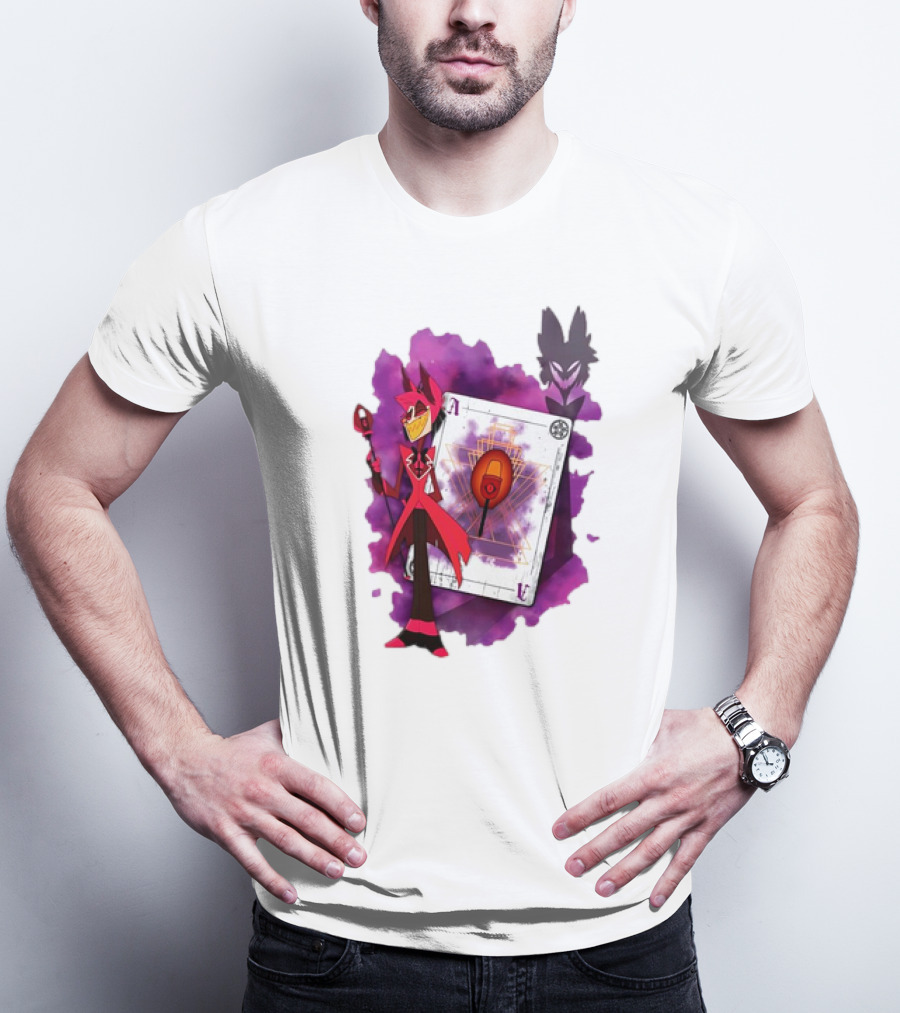 Lilac Ace In The Hole Hazbin Alastor T-Shirt