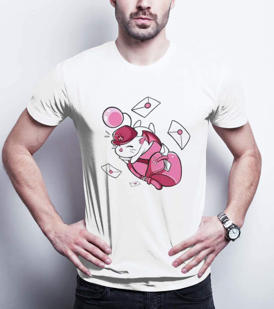Moogle Mail Delivery With Letters Soaring In Flight T-Shirt