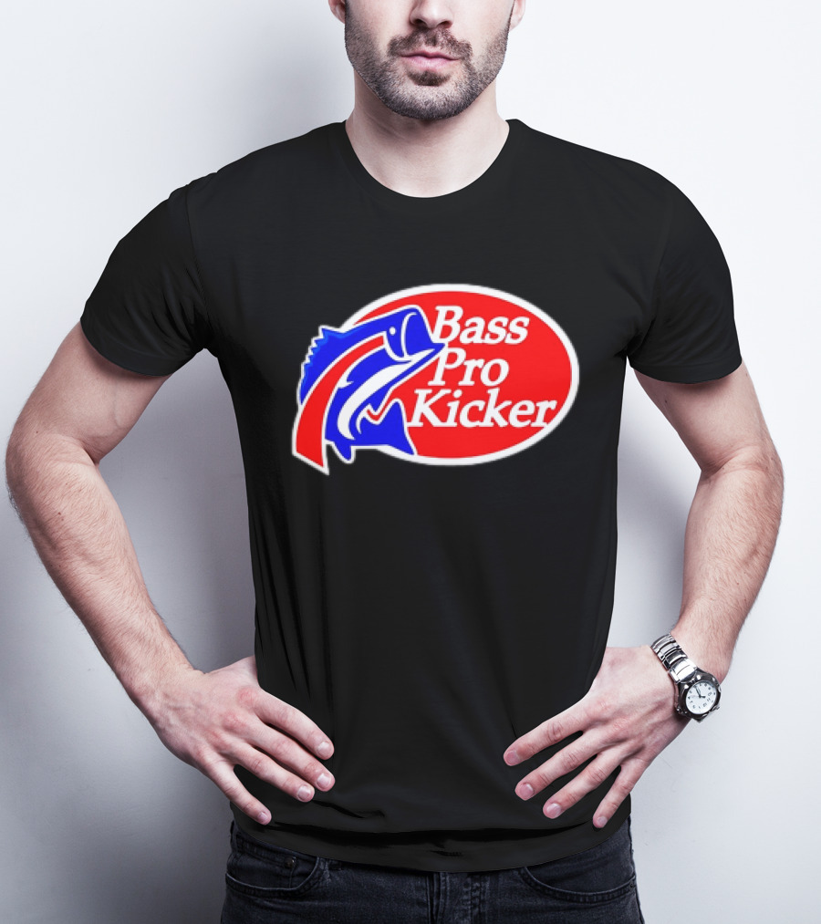 Bass Pro Kicker Red Blue Fish T-Shirt
