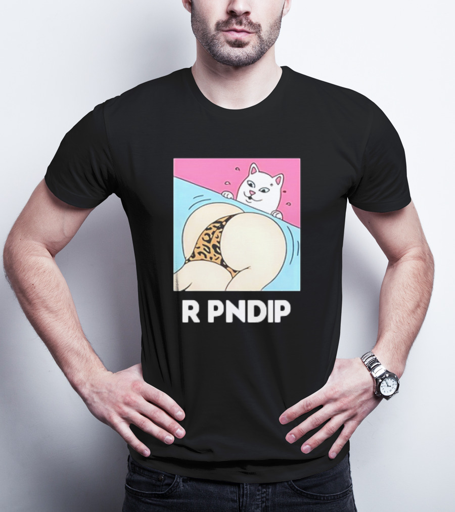 RIPNDIP Peaches And Nerm Silly Cat Leopard Print T-Shirt
