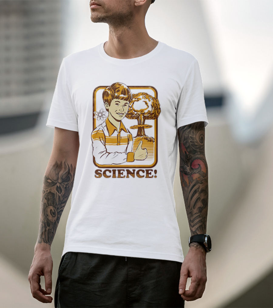 Atomic Bomb Science Boy With Mushroom Cloud T-Shirt