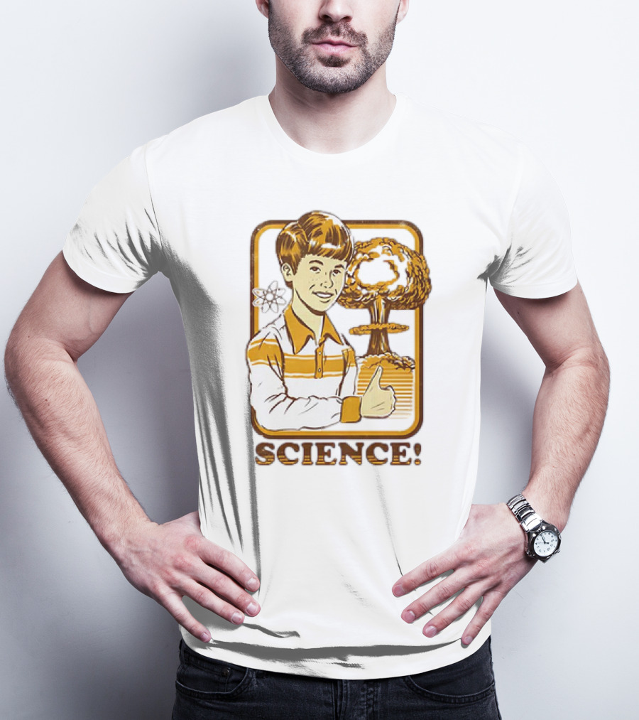 Atomic Bomb Science Boy With Mushroom Cloud T-Shirt
