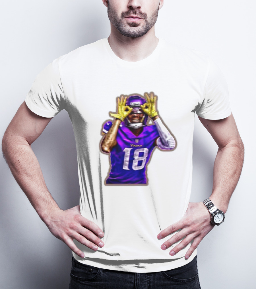 Football Minnesota Vikings Justin Jefferson Trippy Now U See Me T-Shirt