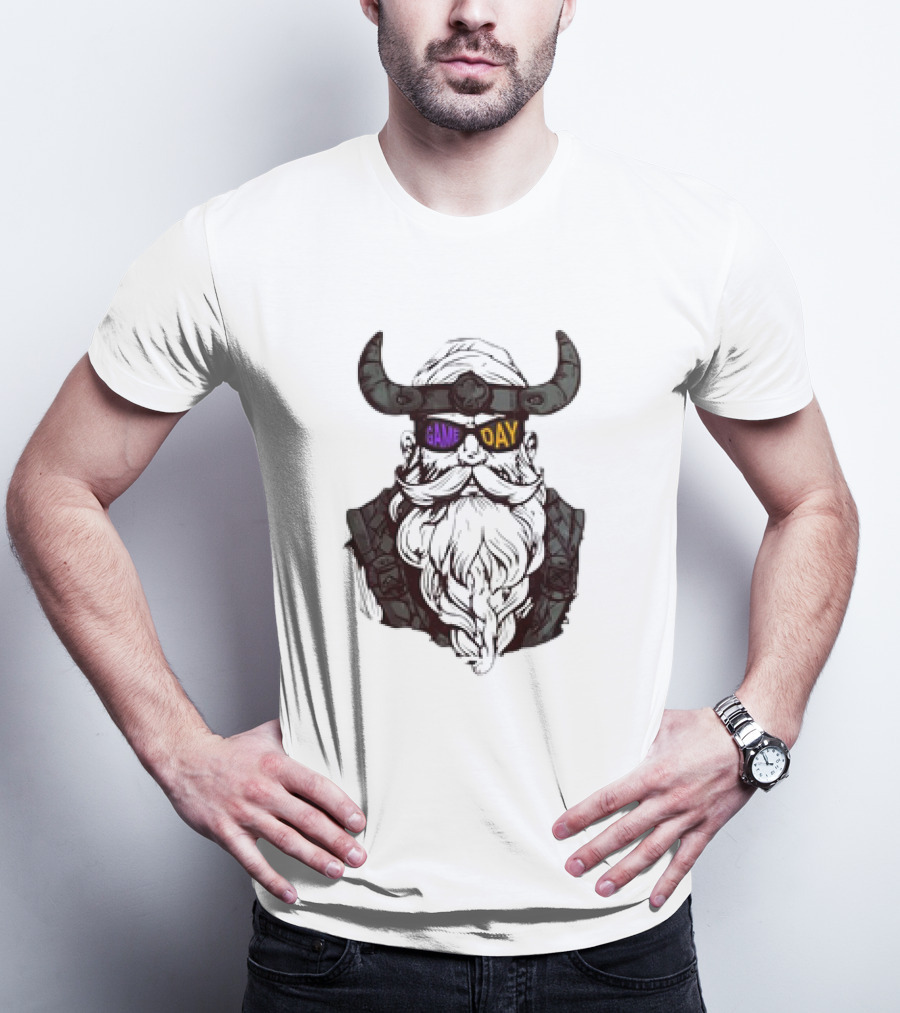 Game Day Minnesota Vikings Football Viking Helmet Headwear T-Shirt