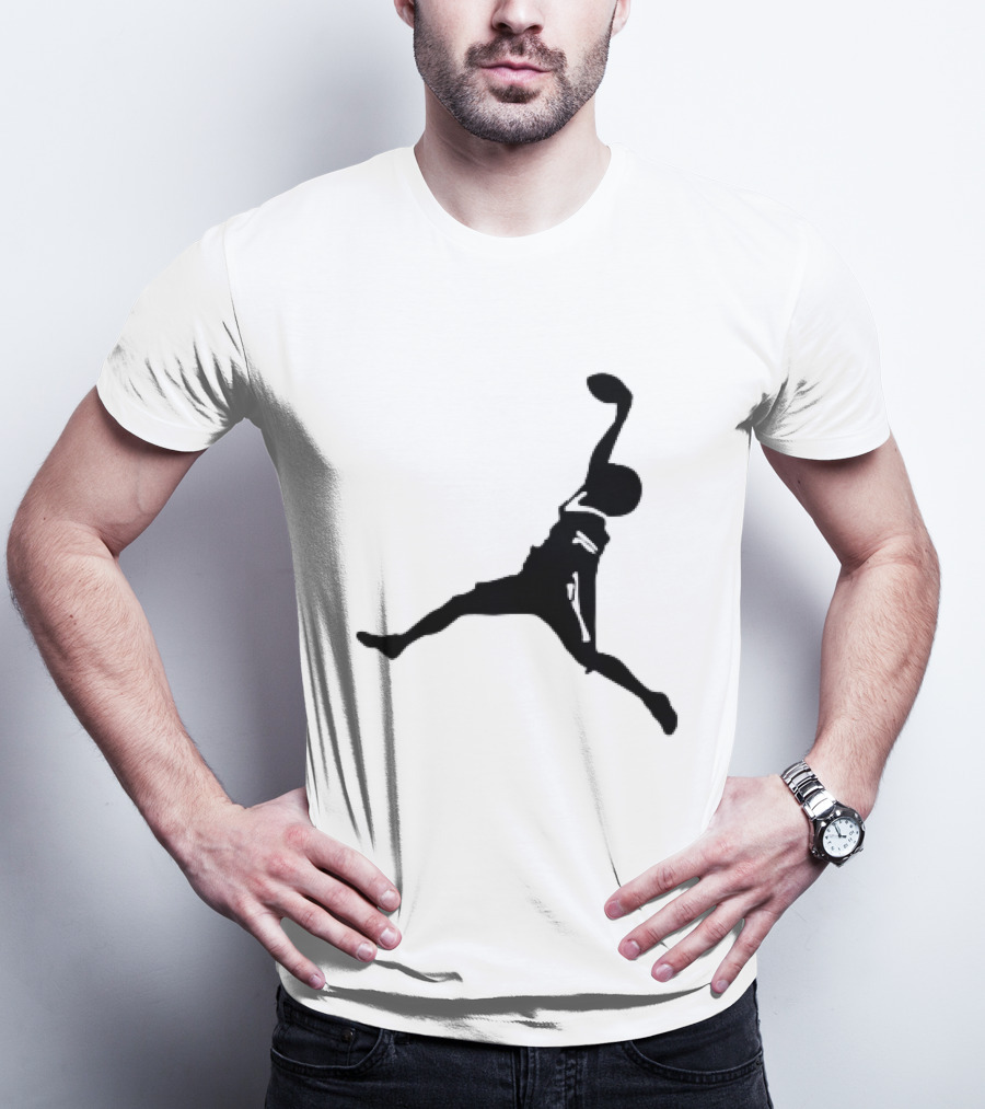 GW Catch Jump Silhouette Football Player T-Shirt