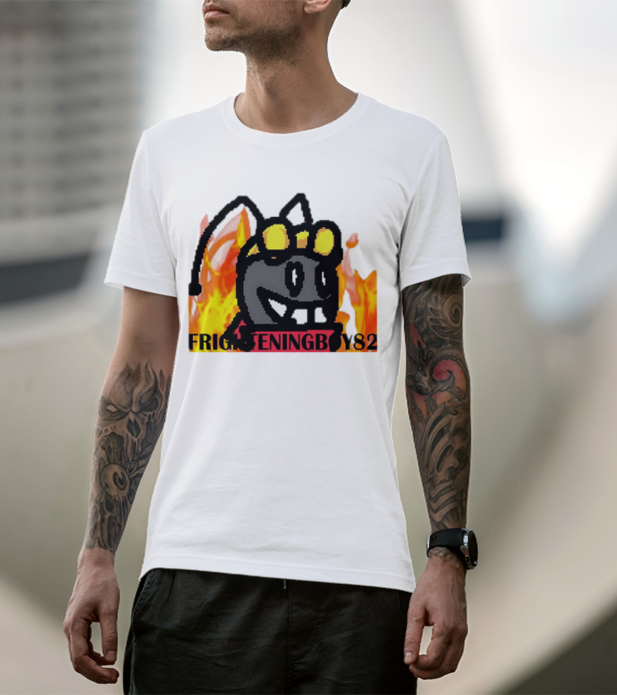 Moth FrighteningBoy82 Fire Background T-Shirt