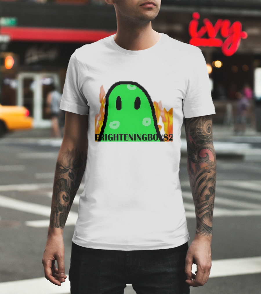 FRIGHTENINGBOY82 Slime With Fire Background T-Shirt