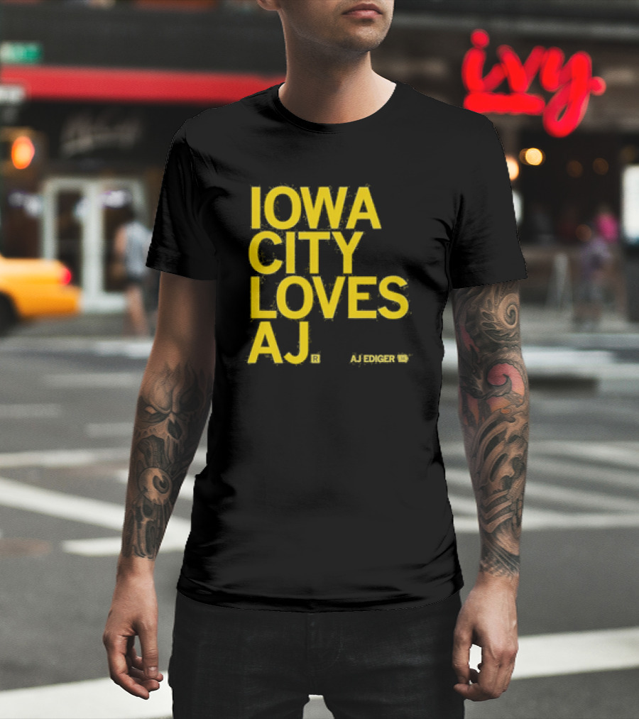 Iowa City Loves AJ Ediger T-Shirt