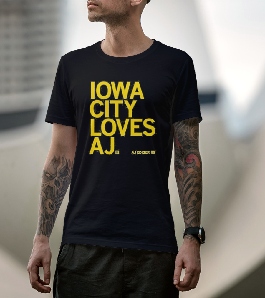 Iowa City Loves AJ Ediger T-Shirt