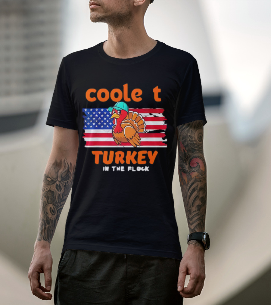 Cool Turkey USA Flag In The Flock T-Shirt