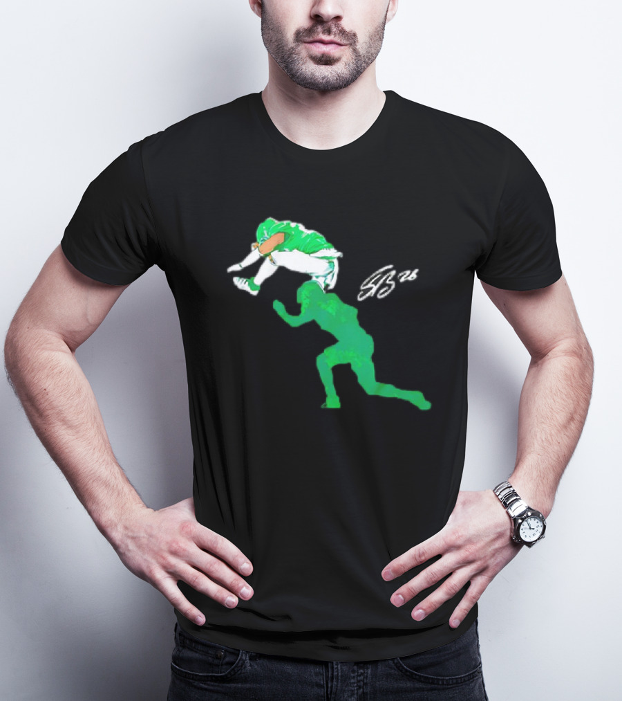 Philadelphia Eagles NFL Saquon Barkley SB26 The Reverse Hurdle Vintage T-Shirt