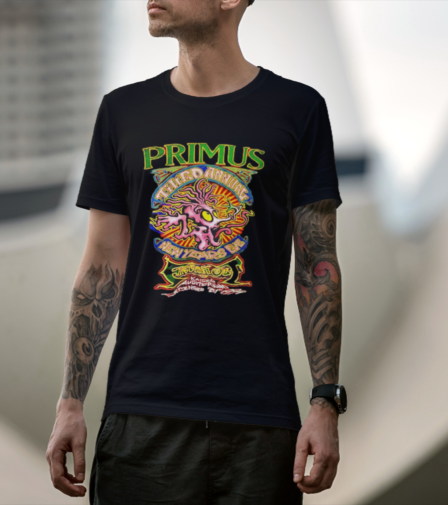 Primus Third Annual New Years Eve Freak Out Kaiser Auditorium Oakland 1996 T-Shirt