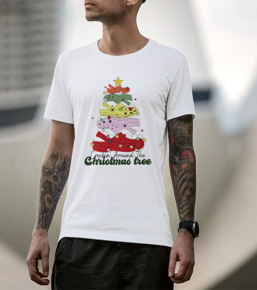 Crockin' Around The Christmas Tree Crocs Holiday T-Shirt