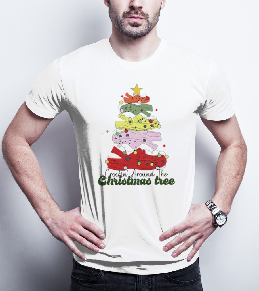 Crockin' Around The Christmas Tree Crocs Holiday T-Shirt