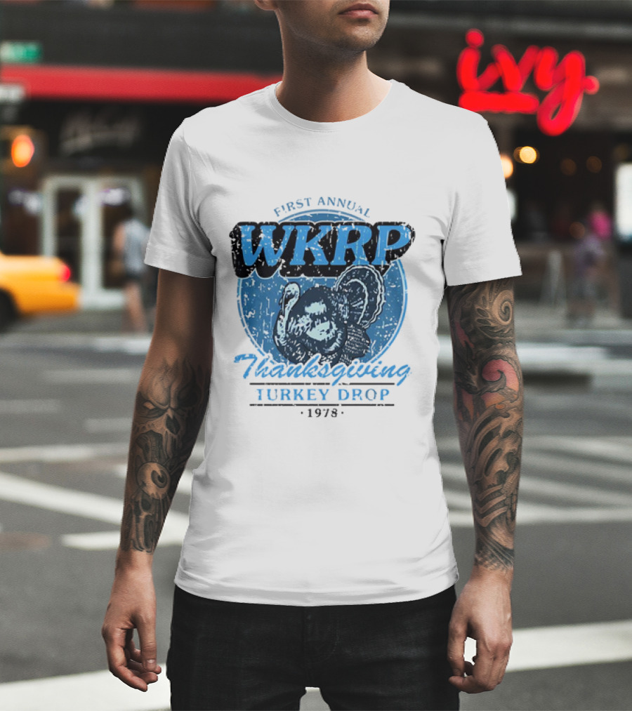 WKRP First Annual Thanksgiving Turkey Drop 1978 T-Shirt