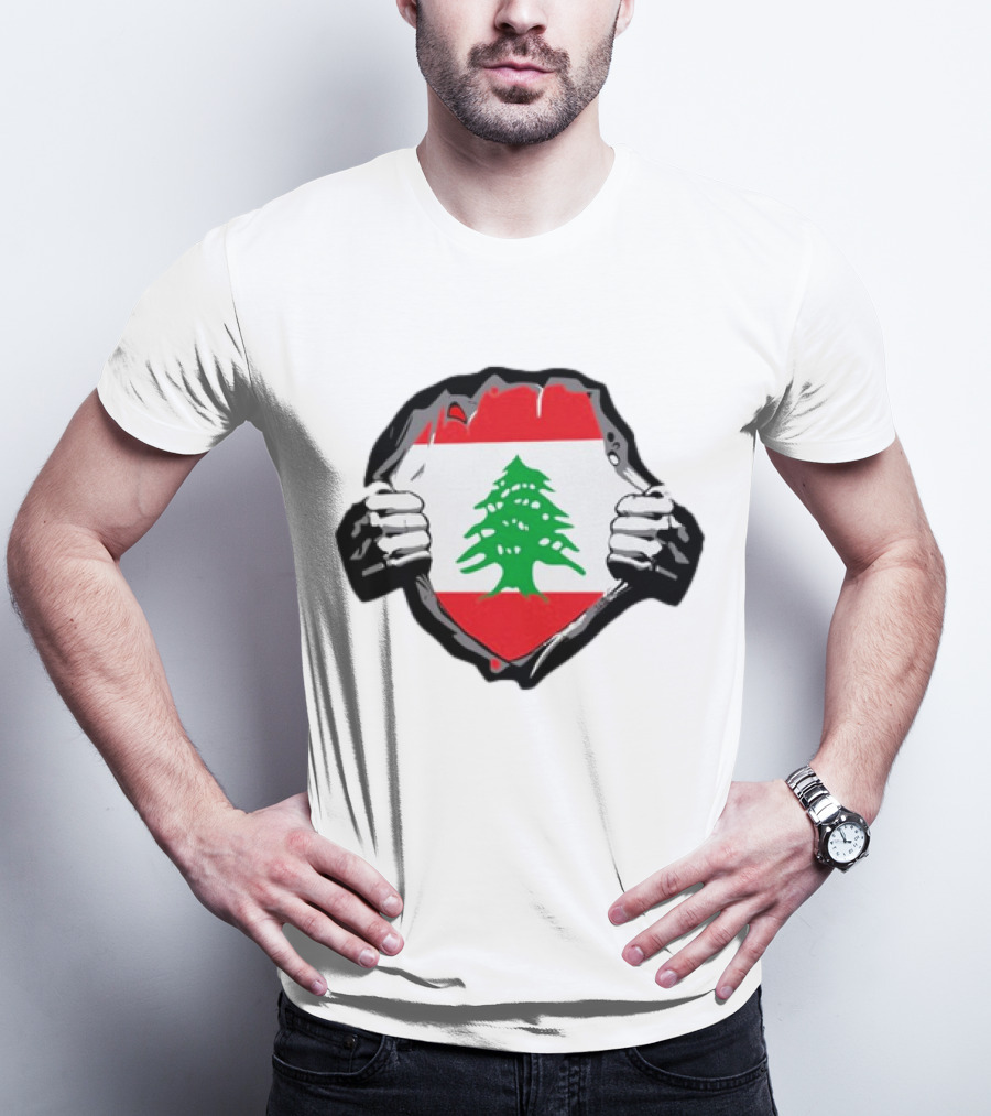 Lebanon Flag Lebanese Roots Cedar Pride Emblem T-Shirt