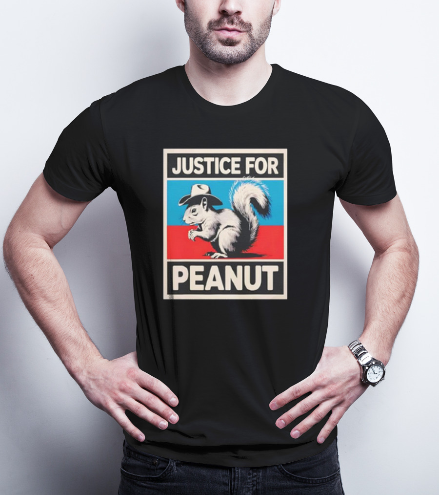 Justice For Peanut The Squirrel Pnut Retro Iconic T-Shirt