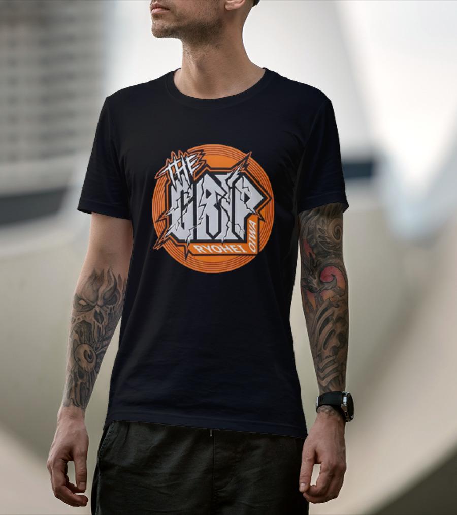 The Grip Ryohei Oiwa Iconic Text With Orange Circle T-Shirt