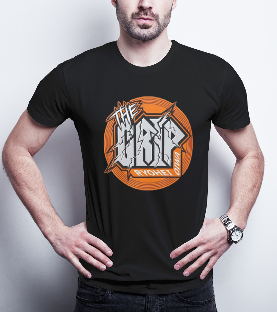 The Grip Ryohei Oiwa Iconic Text With Orange Circle T-Shirt