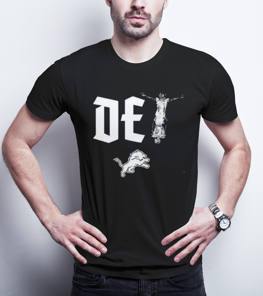 DET Detroit Lions Amon-ra St. Brown Lions Logo Player T-Shirt